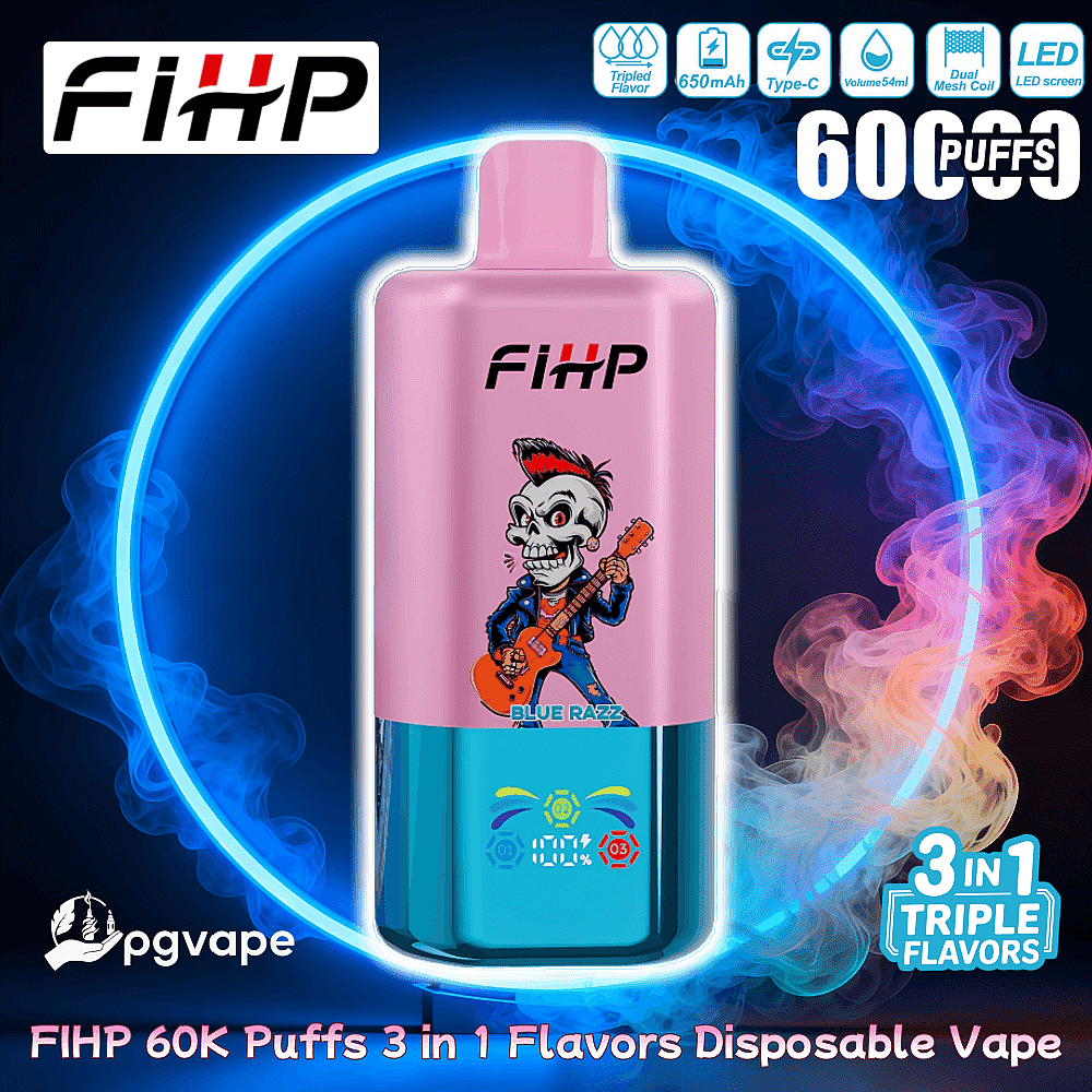 FIHP 60000 60K Puffs 3 in 1 Flavors Disposable Vape Triple Flavors ...