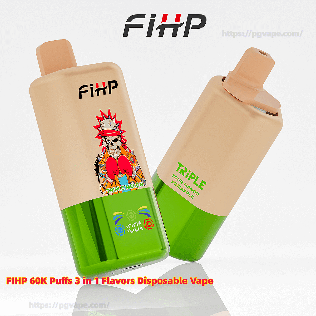 FIHP 60000 60K Puffs 3 in 1 Flavors Disposable Vape Triple Flavors ...